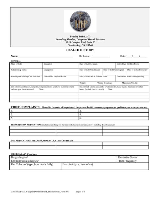 Ihp registration form | PDF | Health Insurance | Insurance
