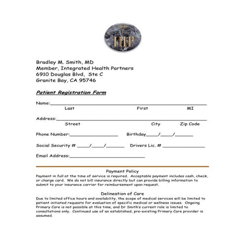 Ihp registration form | PDF