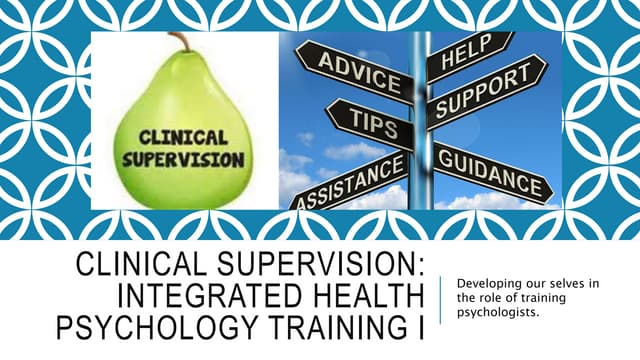 Clinical Model of Supervision | PPTX