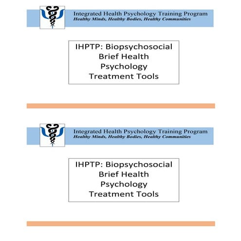 Information about medical psychology and its uses | PPT