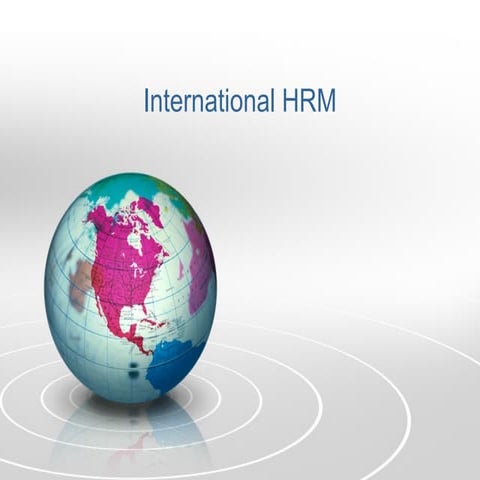 INTRODUCTION TO IHRM BHRM THREE 2025/2026 | PPT