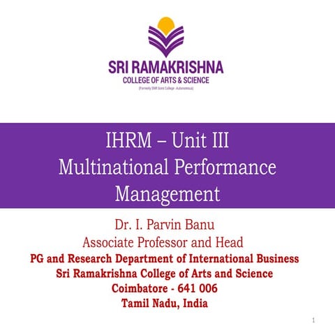 Unit 1 - Objectives of IHRM and qualities of ihrm manager.ppt