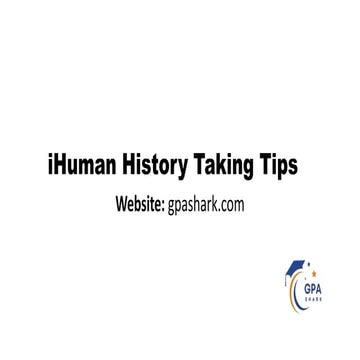 iHuman History Taking Tips-ihuman case study help.pptx