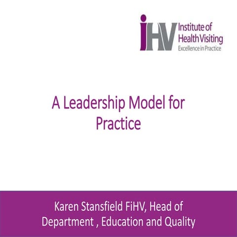 161207 iHV leadership conf - Karen Stansfield | PPT