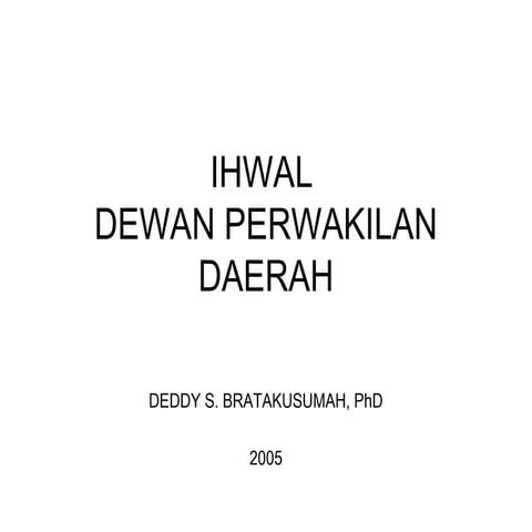 IHWAL DEWAN PERWAKILAN DAERAH | PPT