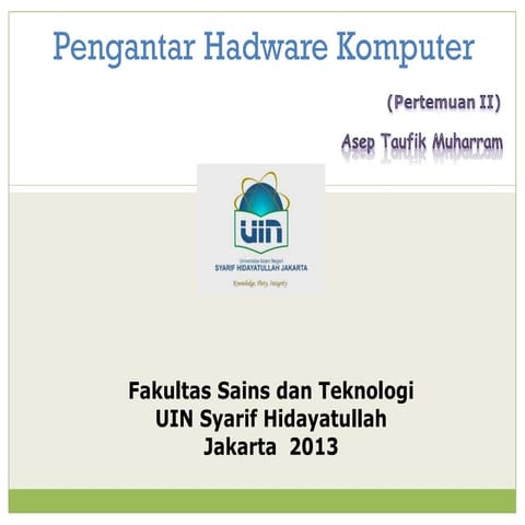 Pengantar Hardware Komputer | PPT