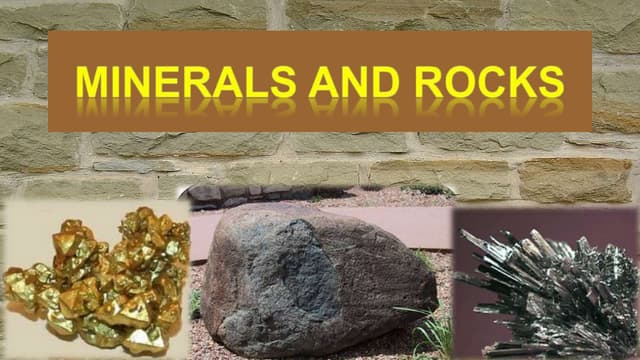 Rocks and minerals for grade 11; Earth and life sciences | PPTX