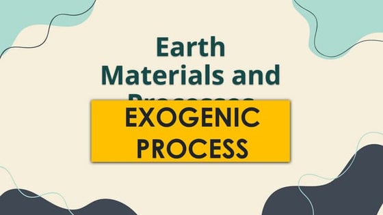 EXOGENIC PROCESS PPT | PPTX