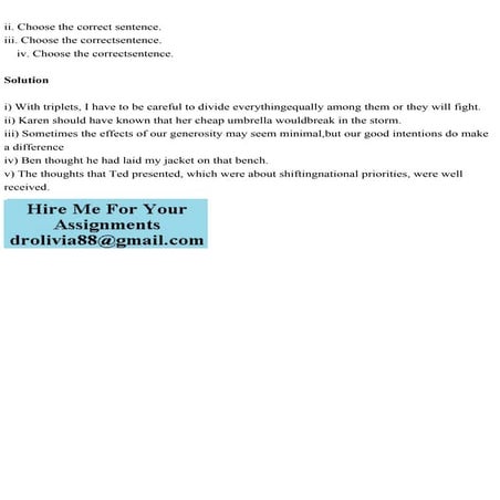 ii. Choose the correct sentence.iii. Choose the correctsentence..pdf