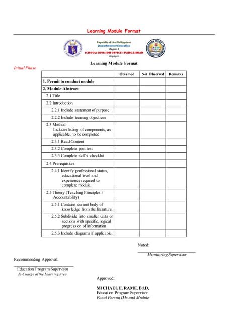 Learning module template (3) | DOC