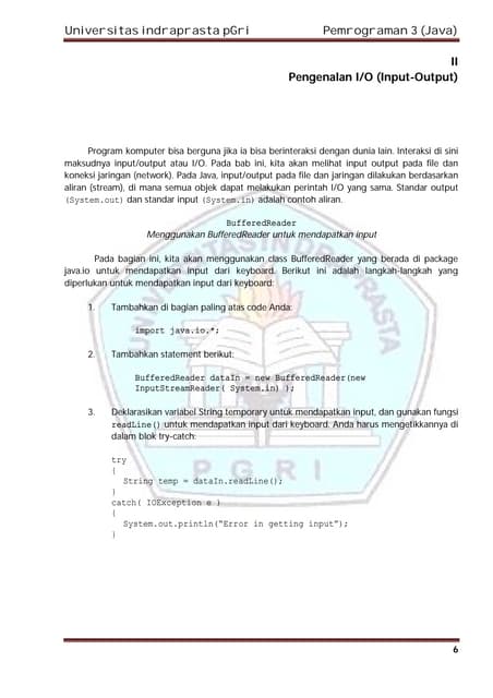 Ii Java Input Ouput Pdf