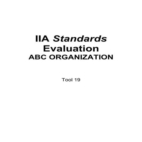 IIA standards | PDF
