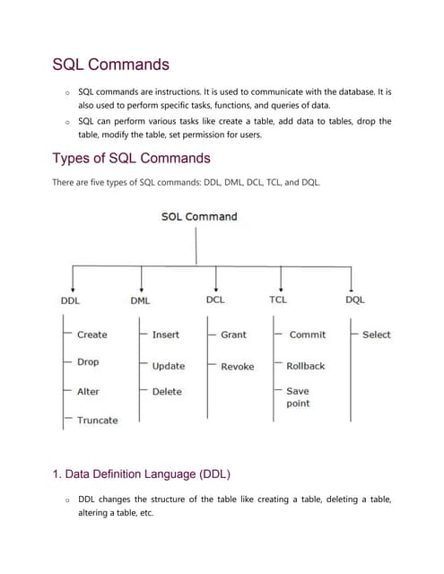 Ii Bcom Dbms Sql Commandsdocx 2885