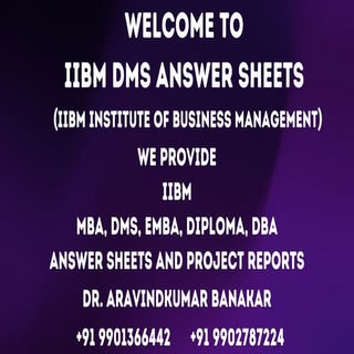 IIBM DMS Answersheets 16 IIBM DMS Answersheets 16.pdf