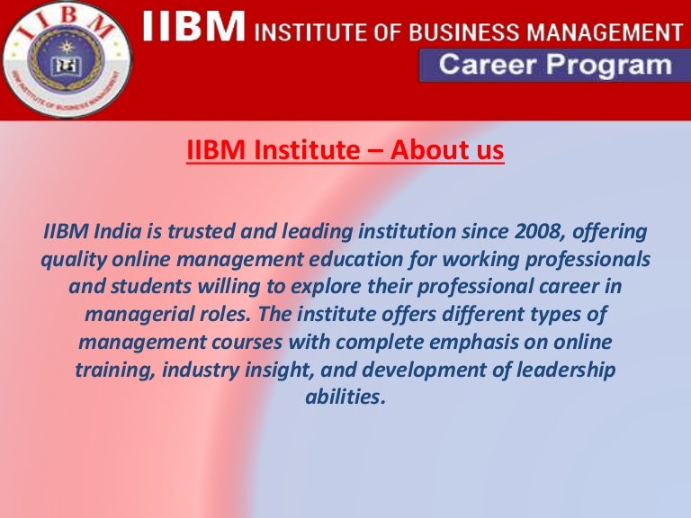 Iibm institute presentation (1)