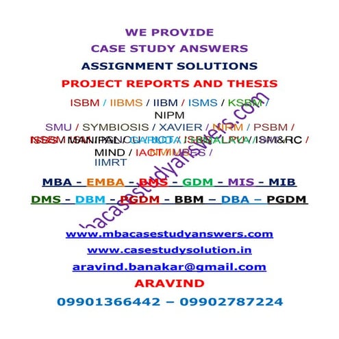 answer sheets mba._emba.dms._aravind_9901366442 | PPTX