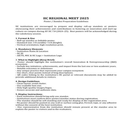 The IC Poster Guidelines ensure clarity, uniform formatting, and ...