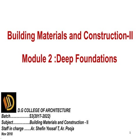 Types of Deep Foundation | PDF