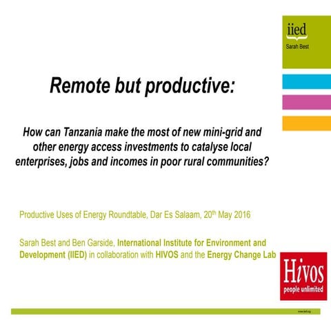 How can Tanzania make the most of new mini-grid and other energy access ...