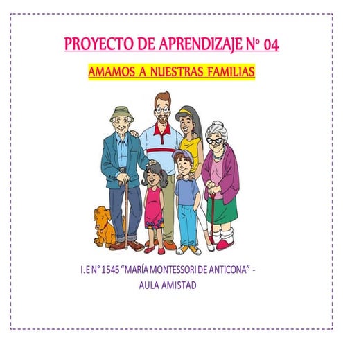 Proyecto de Aprendizaje: Amamos a nuestras familias | DOCX