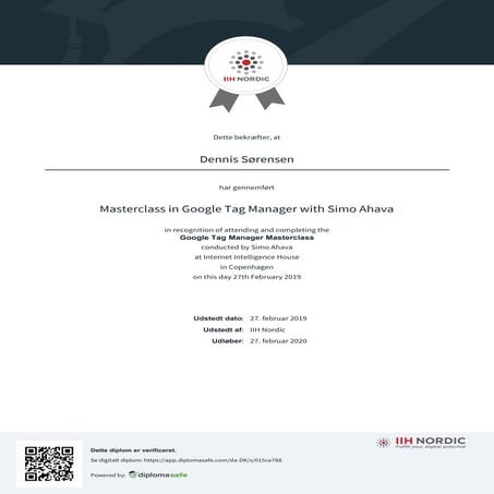 IIH Nordic - Masterclass in Google Tag Manager with Simo Ahava | PDF