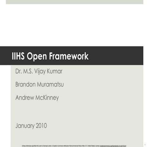 IIHS Open Framework | PPT
