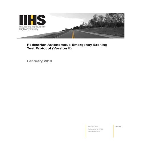 Iihs test protocol pedestrian_aeb | PDF