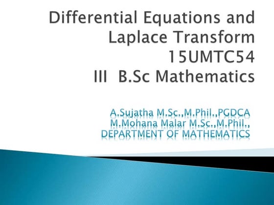 Partial Differential Equations Pptx Physics Science