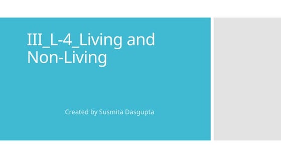 Grade 3 Lesson Plan- Living and Nonliving things | DOCX | Education