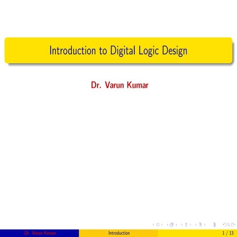 Introduction to Digital Logic Design | PDF