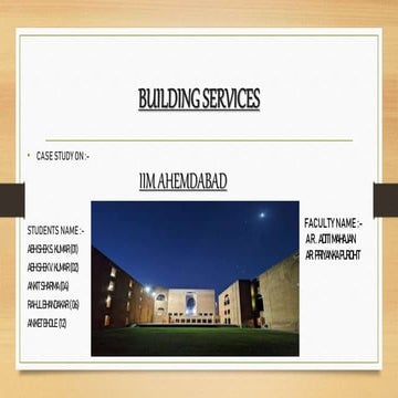 Architecture case study - IIM Ahemdabad | PPTX