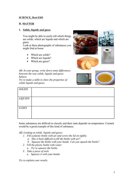 Grade 6 states of matter | ODP