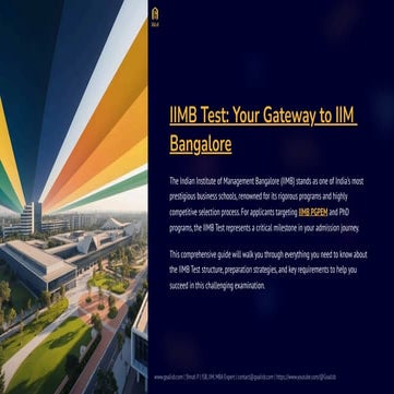 IIMB Test Explained: A Complete Guide to the IIM Bangalore Entrance ...