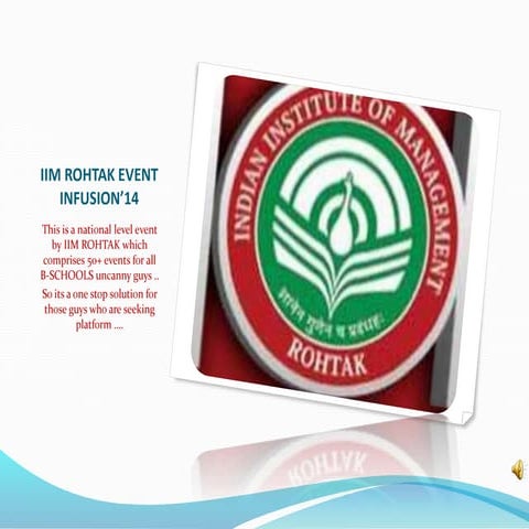 IIM Rohtak Event Promotion By Rahul Srivastava | PPTX