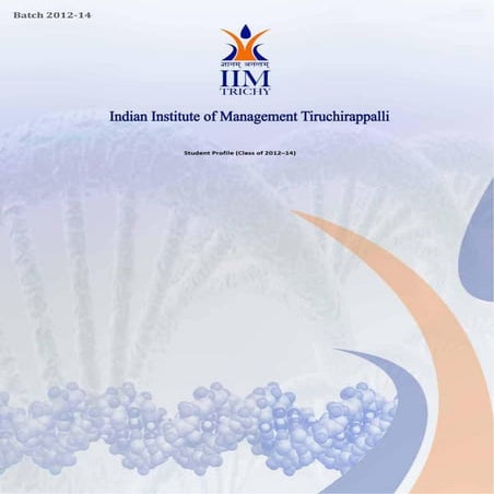 Iim trichy class of 2012 14 pgpm profiles | PDF
