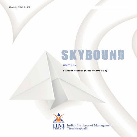 Iim trichy student profiles 2011 13 | PDF