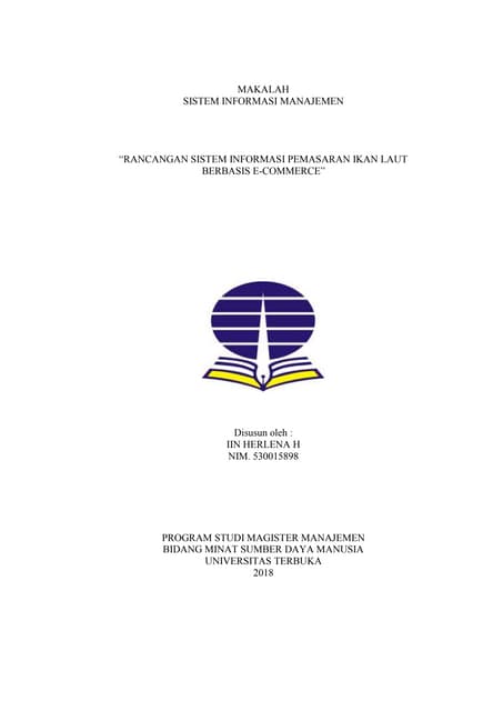 Iin Herlena H Hapzi Ali Makalah Rancangan Sistem Informasi Pemasaran