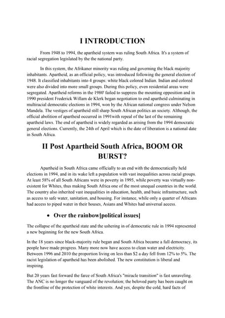 History of apartheid in south africa | PPT