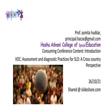 Iioc consuming conference content, how and why | PPT