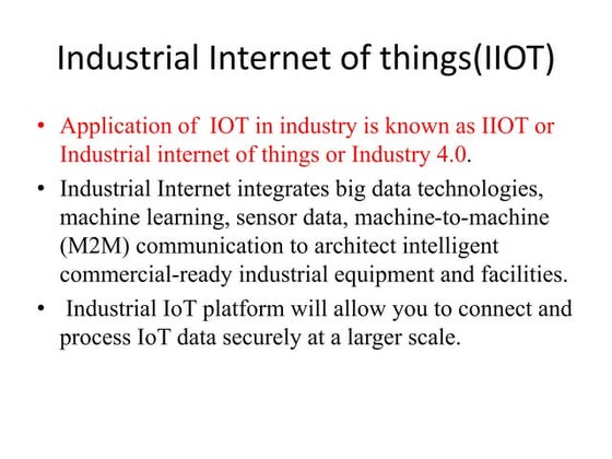 IIOT industrial internet of things and it's importance | PPTX