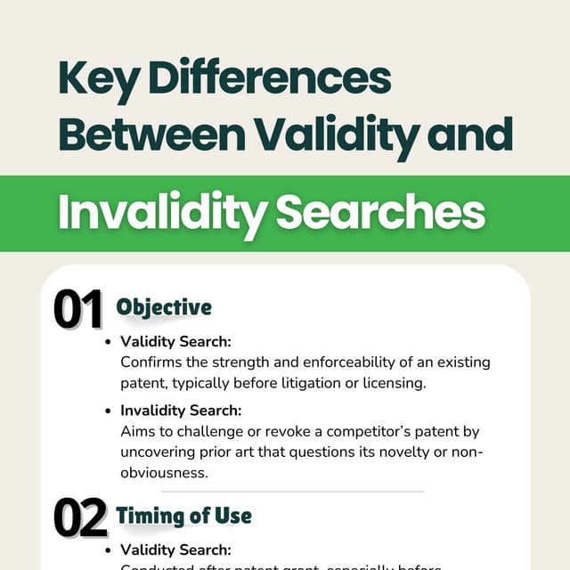 Key Differences Between Validity and Invalidity Patent Searches ...