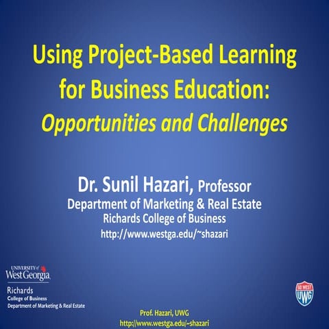 Using Project-Based Learning for Business Education: Opportunities and ...