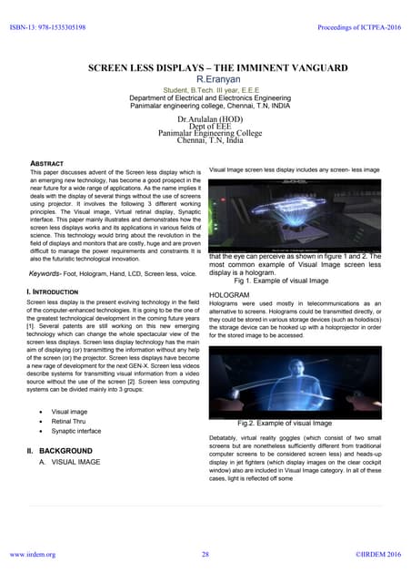 Virtual retinal display ppt | PPT