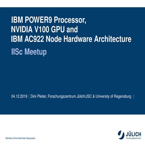 OpenPOWER Application Optimisation meet up | PPT