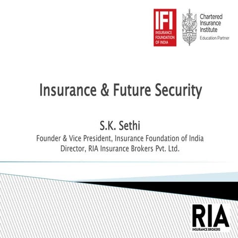 Insurance & Future Security | PDF