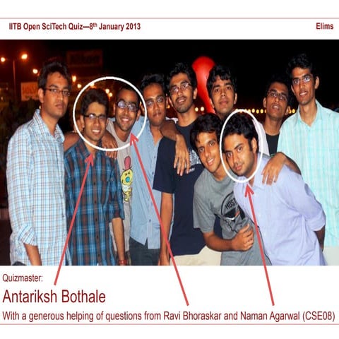 IITB sci tech 2013 elims | PPT