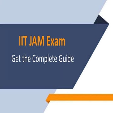 IIT JAM Exam - Get the Complete Guide! | PPTX | Standardized Testing ...