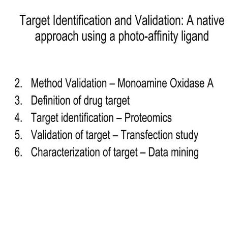 II. Use Of Photoaffinity Label For Off Target Id P39 | PPT | Genetics ...