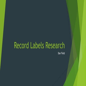 Record labels research | PPTX