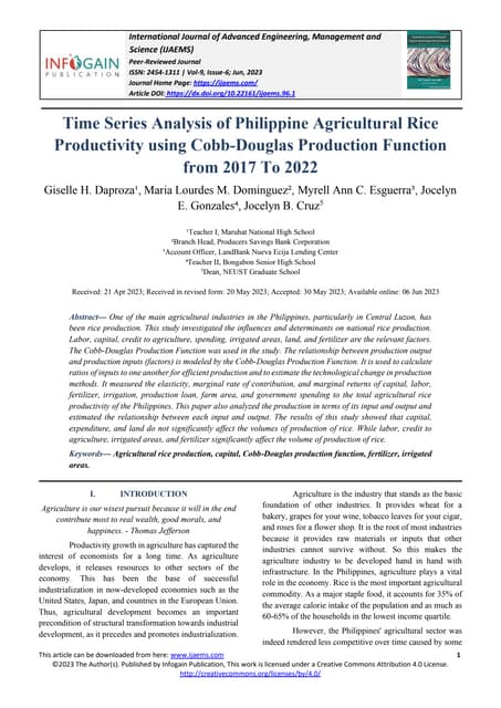 11.effect of land diversion from agriculture to industry in a dualistic ...